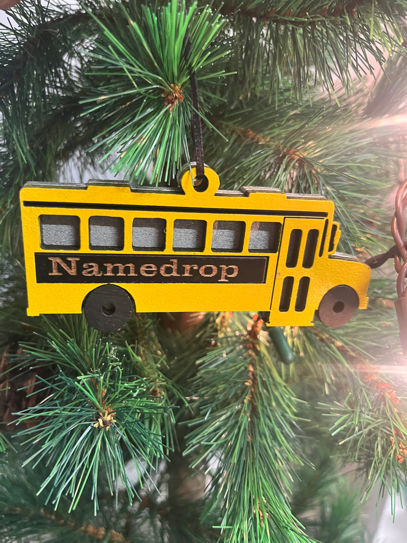 Custom School Bus Ornament – Station 217 by Room To Improve